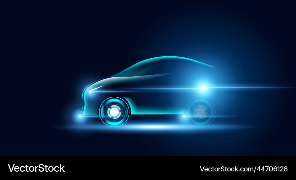 Abstract electric cars Royalty Free Vector Image