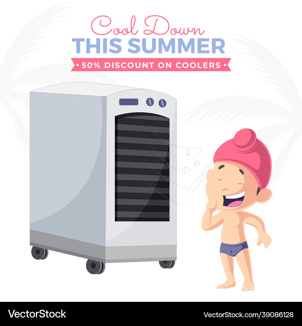Banner design of cool down this summer Royalty Free Vector