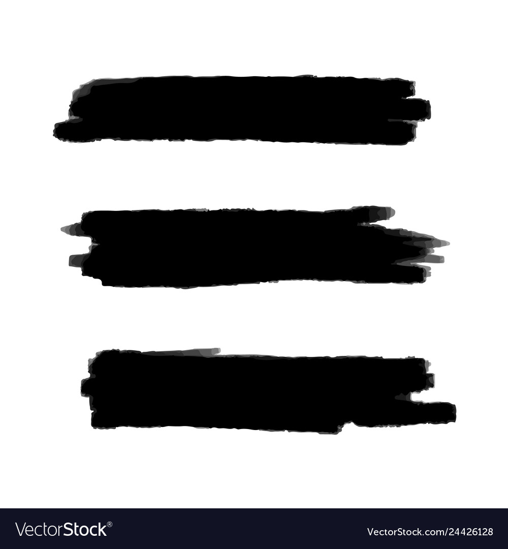 Black Background For Text Paint Ink Brush Stroke Vector Image