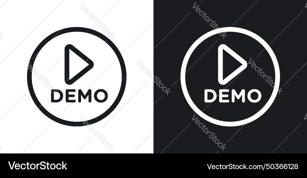 Demo video icon set room conference Royalty Free Vector