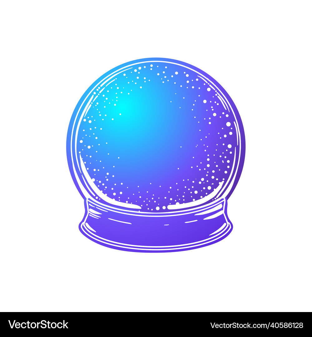 Female hand holding magic crystal ball isolated Vector Image