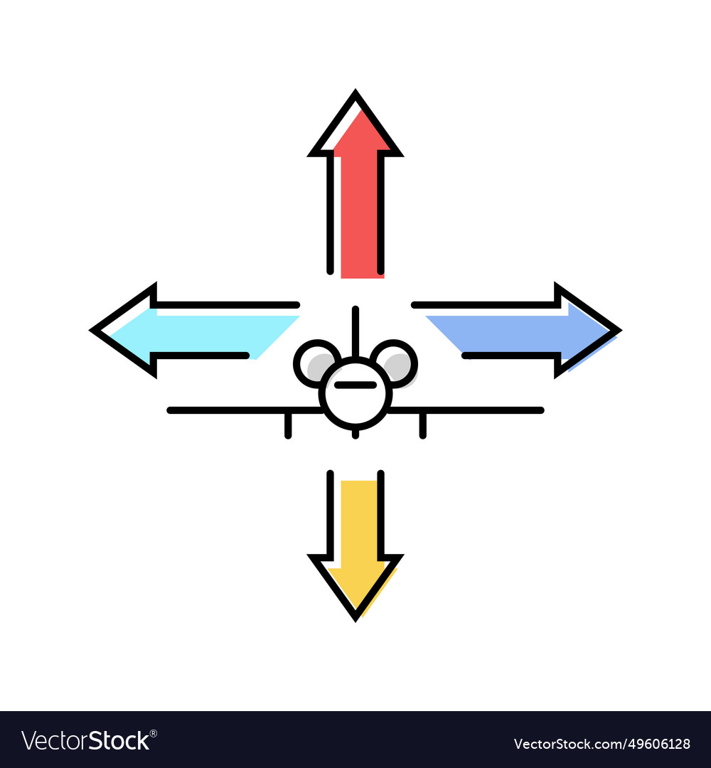 Flight control aeronautical engineer color icon Vector Image Flight control aeronautical engineer color icon Vector Image