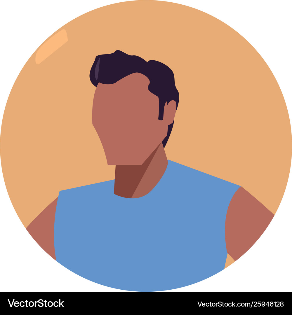 Man character portrait cartoon design Royalty Free Vector