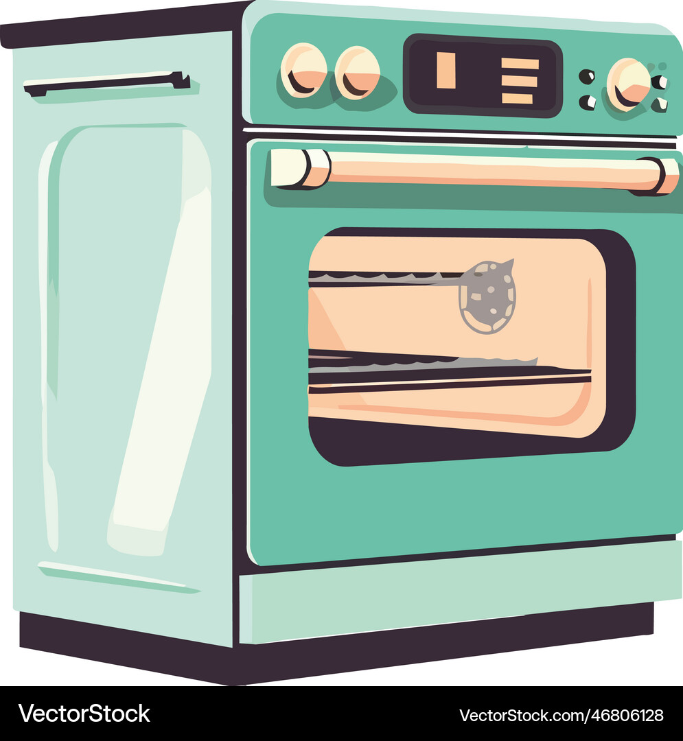 Modern kitchen appliances stove and oven Vector Image