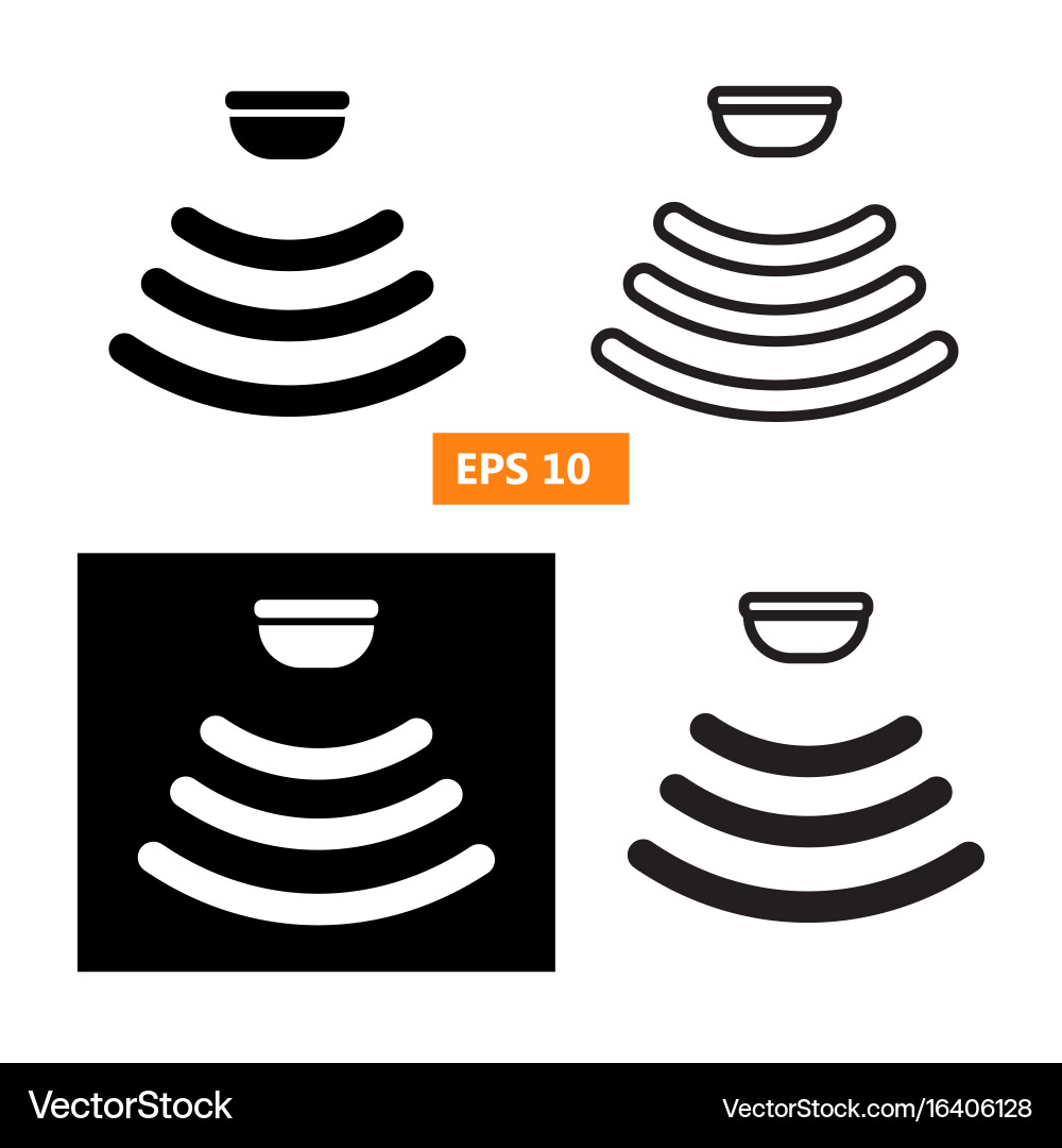 Set of sensor waves signal icon Royalty Free Vector Image