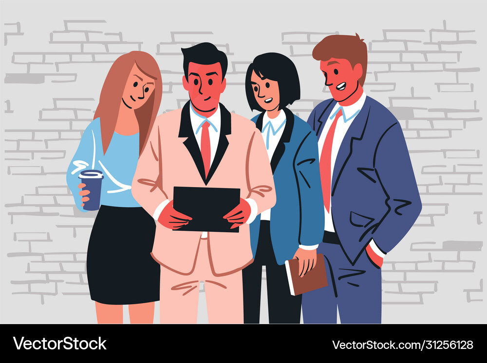 Team break cooperation leisure time business Vector Image