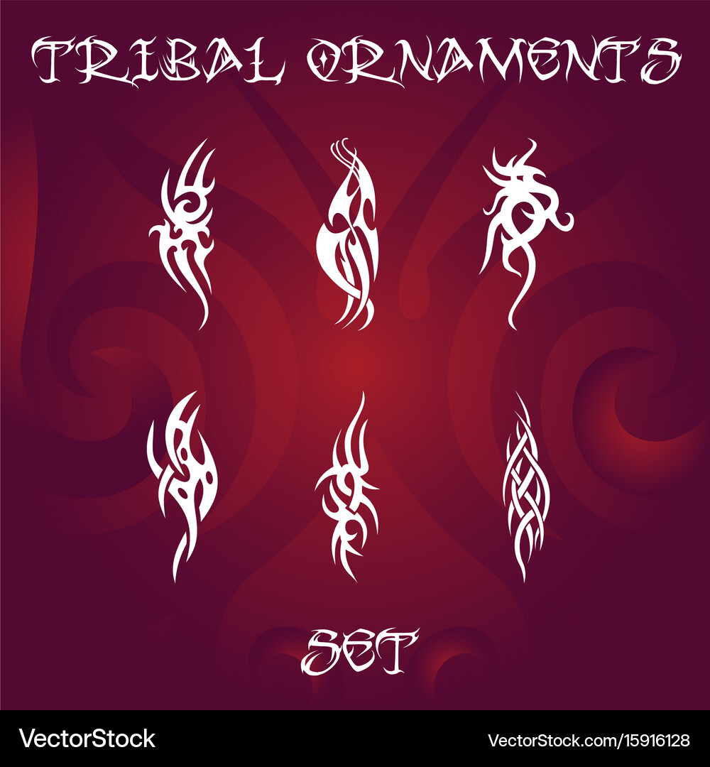 Tribal design elements and tattoo ornaments Vector Image
