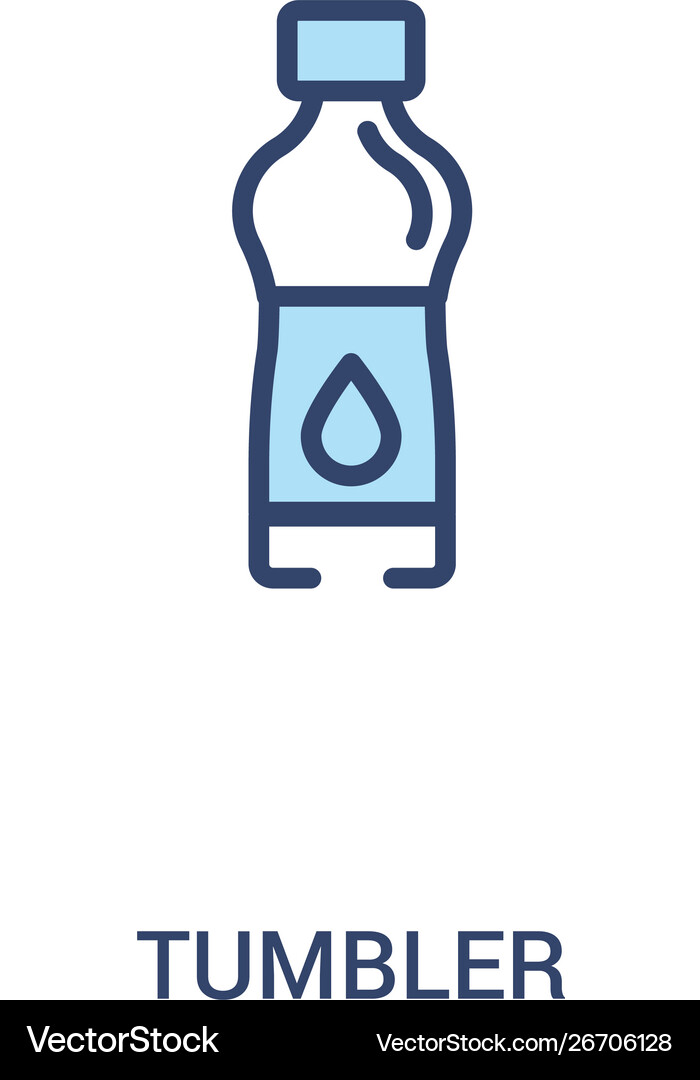 Tumbler concept 2 colored icon simple line Vector Image