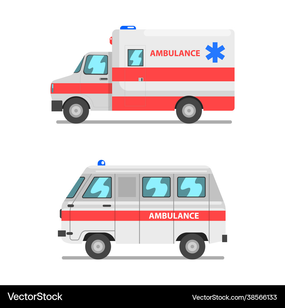 Ambulance as medically equipped vehicle Royalty Free Vector