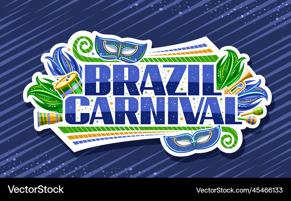Banner for brazil carnival Royalty Free Vector Image