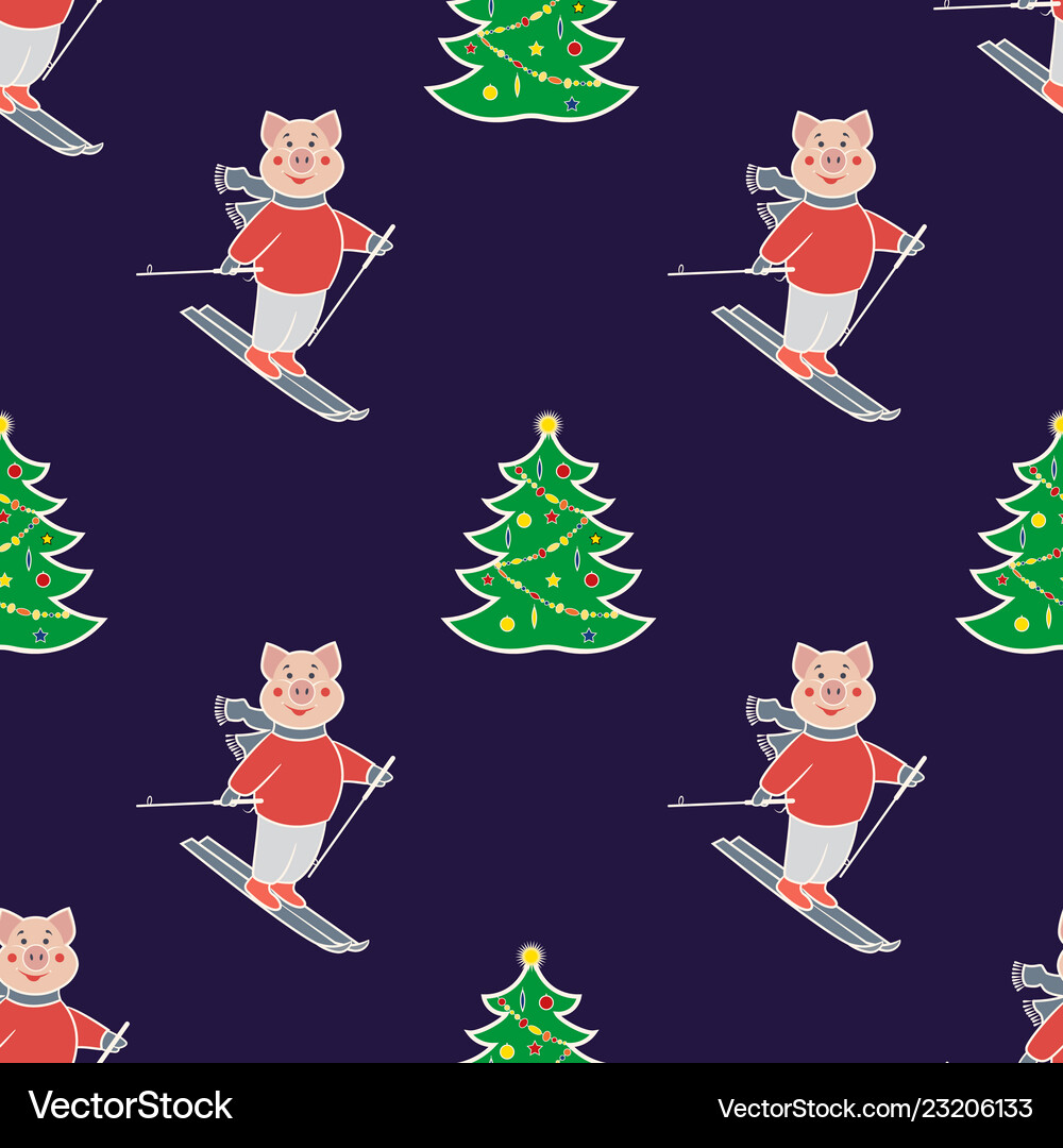 Christmas seamless pattern Royalty Free Vector Image