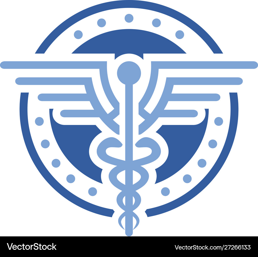 Circular health design logo Royalty Free Vector Image
