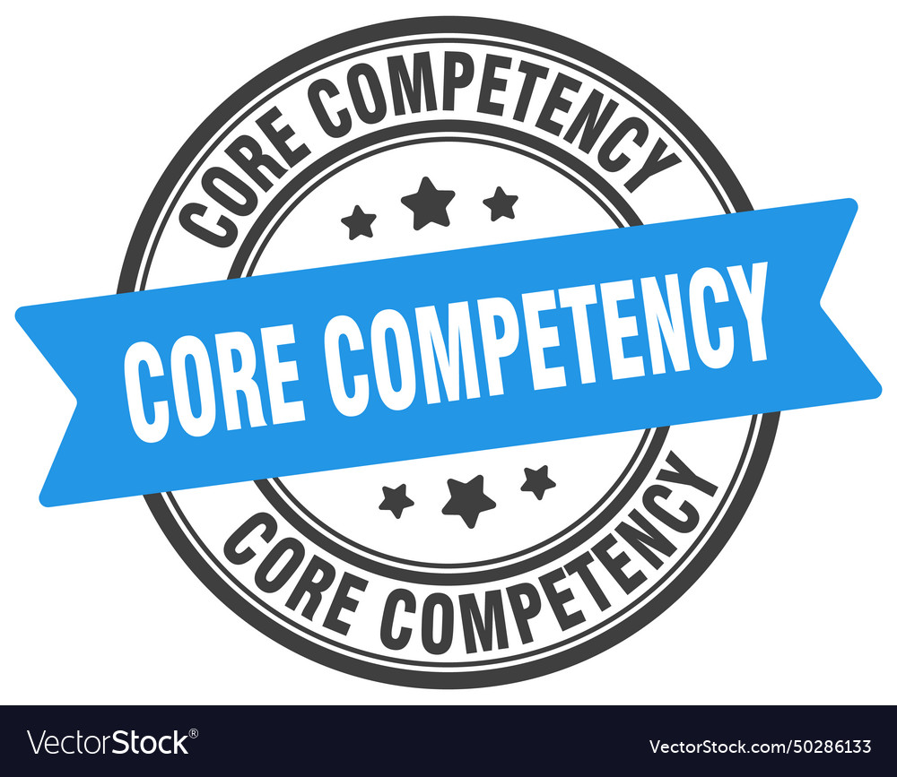 Core competency stamp label Royalty Free Vector Image