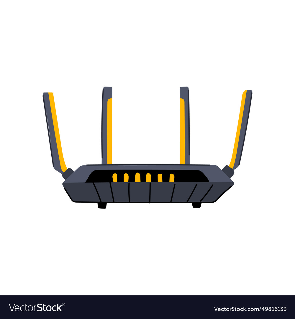 Ethernet router cartoon Royalty Free Vector Image