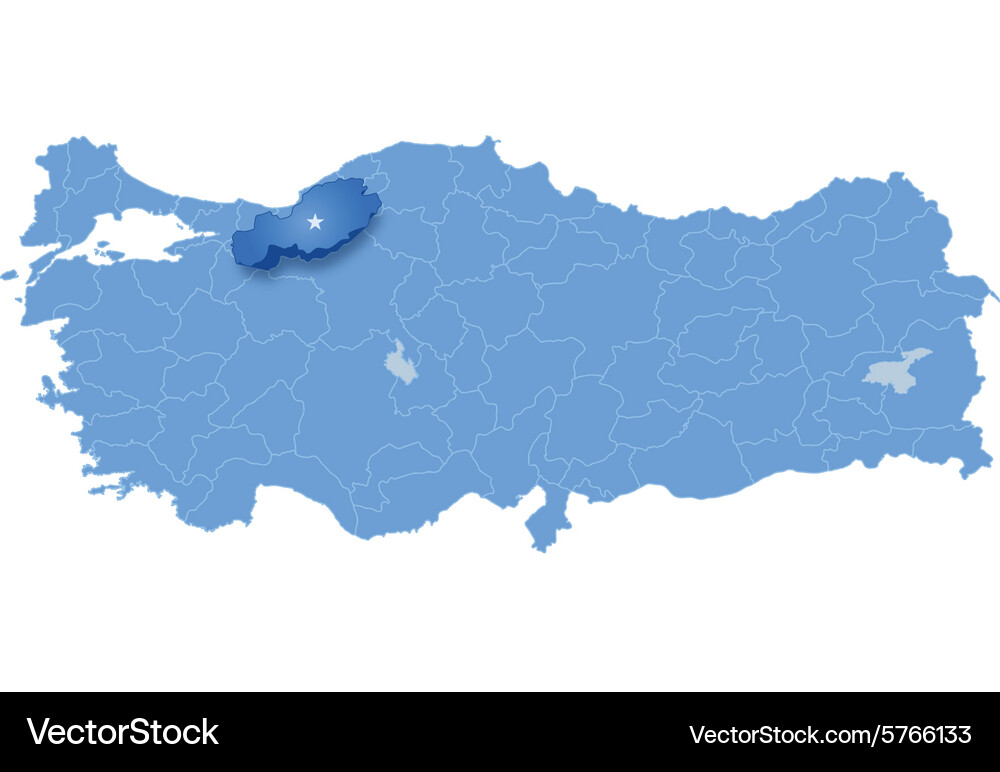 Map of turkey bolu Royalty Free Vector Image - VectorStock