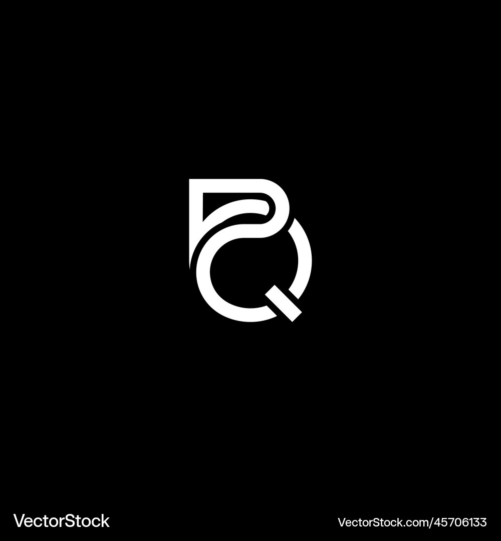 Pq or qp abstract outstanding professional Vector Image