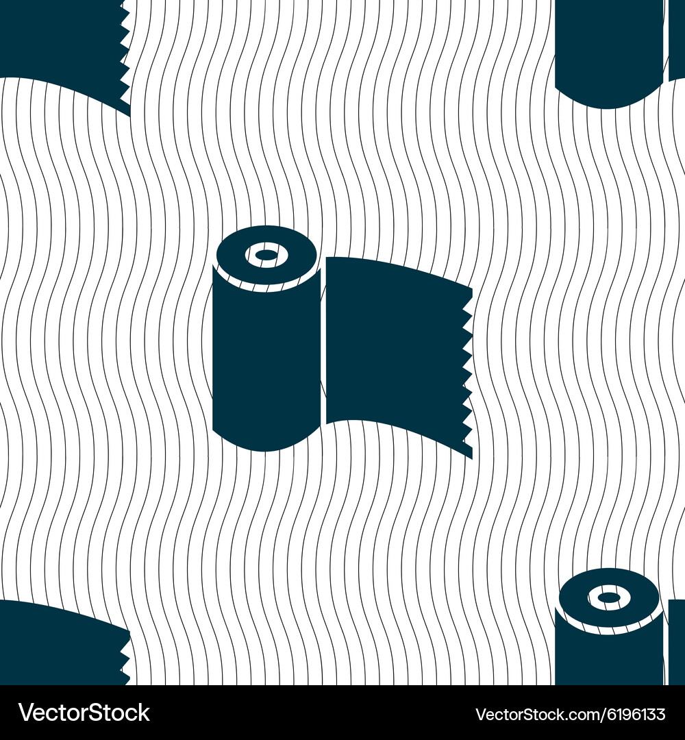 Toilet paper wc roll icon sign seamless pattern Vector Image