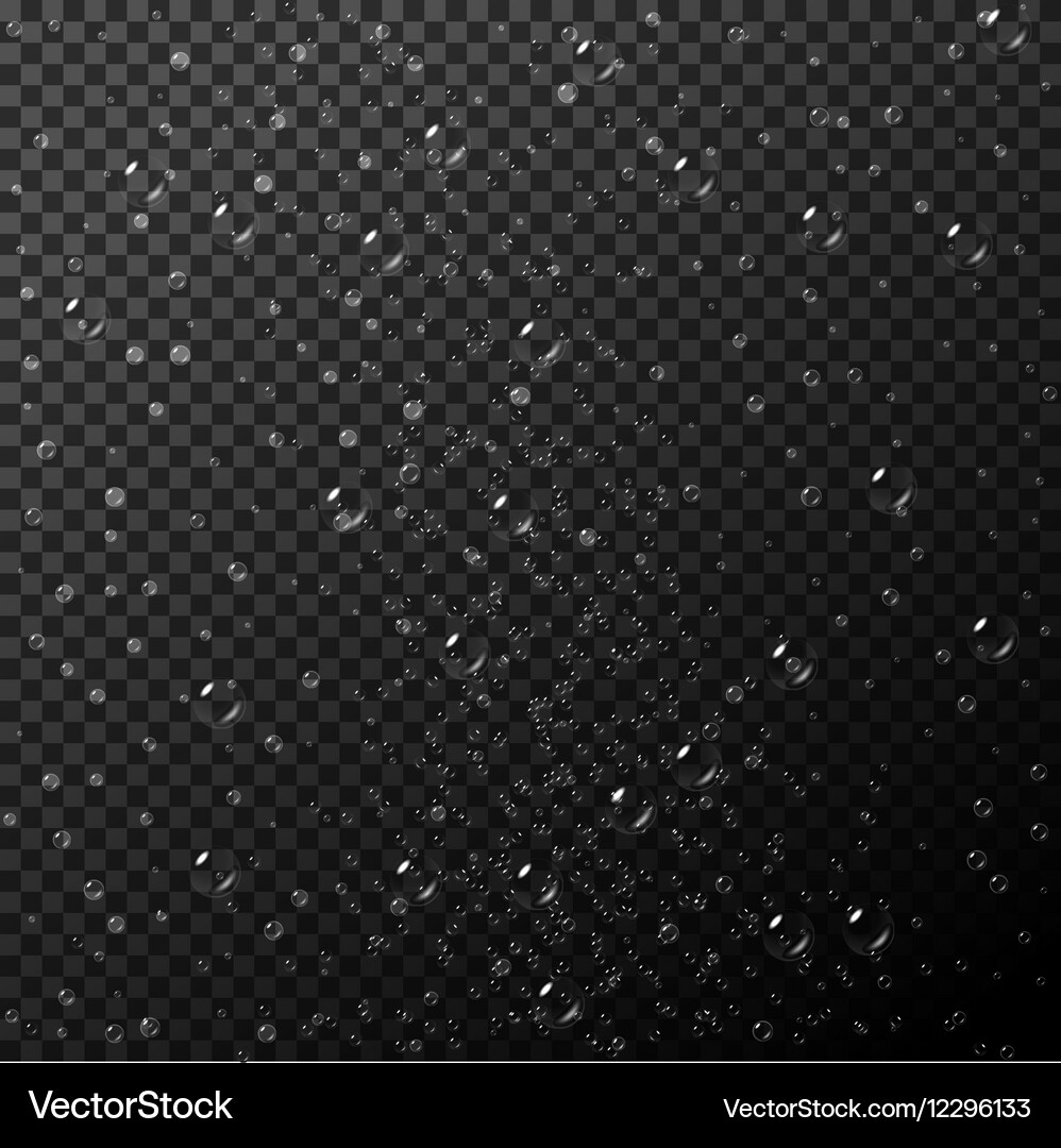 Transparent fizzing water background realistic Vector Image