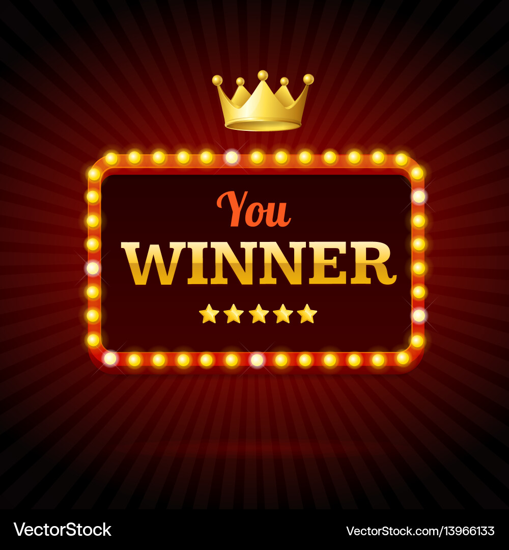 You win success achievement concept Royalty Free Vector