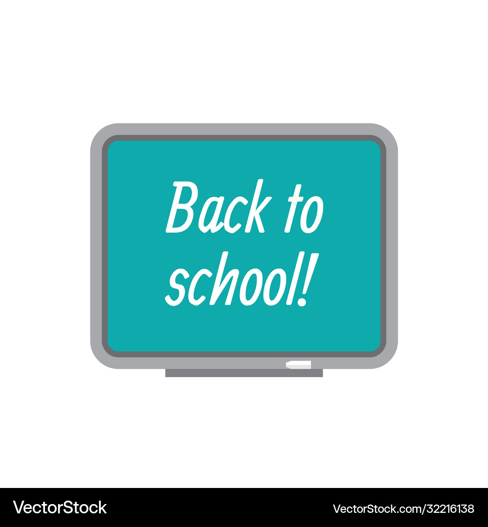 Back to school concept icon in flat graphic Vector Image