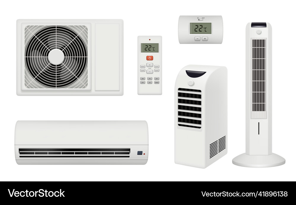 Conditioner relaxing comfortable room with air Vector Image