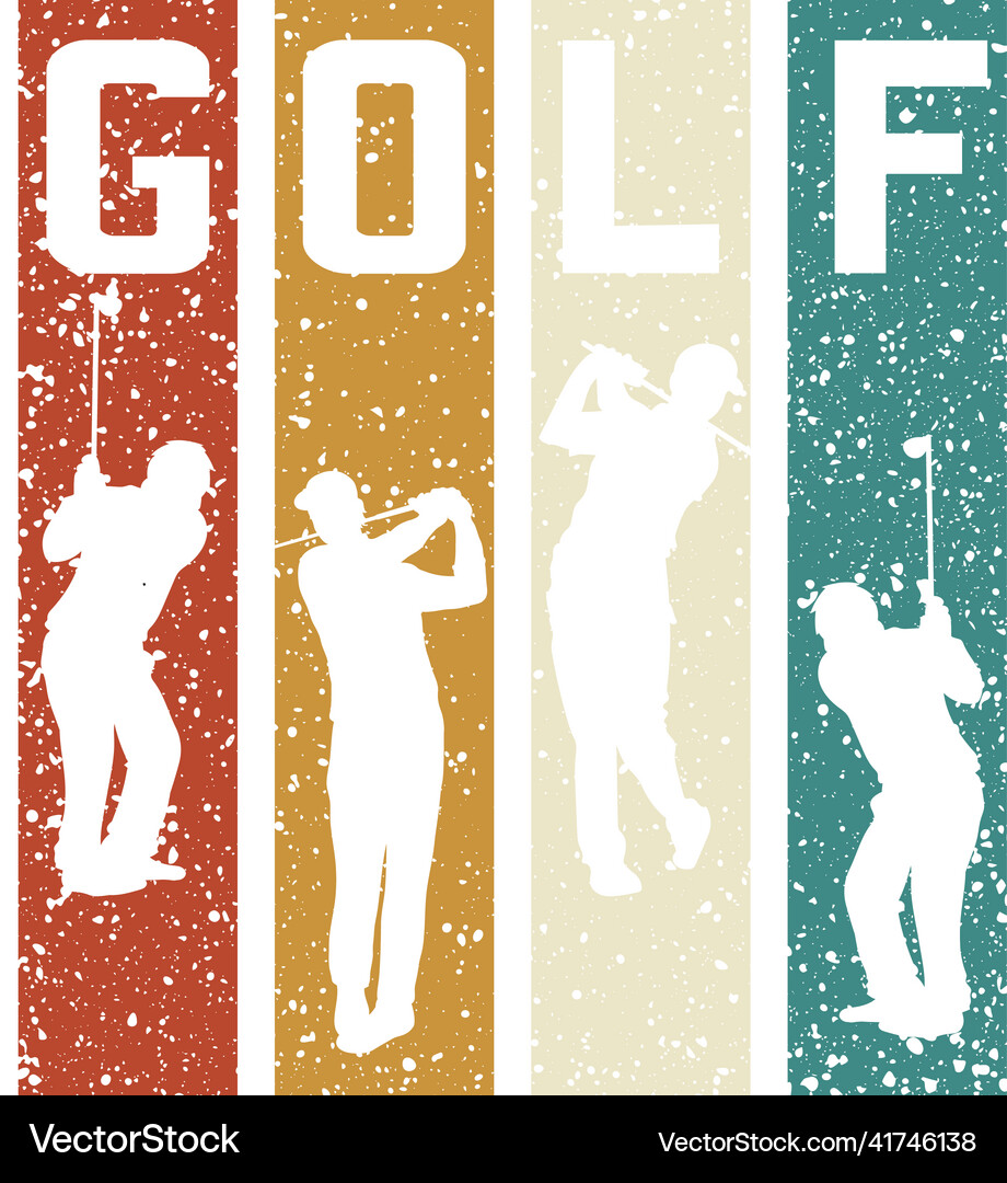 Golf t-shirt design graphic custom high school Vector Image