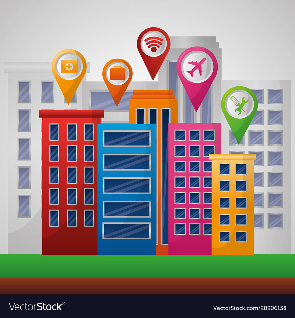 Gps navigation application Royalty Free Vector Image