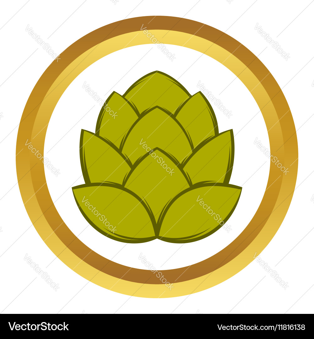 Hop cone icon cartoon style Royalty Free Vector Image