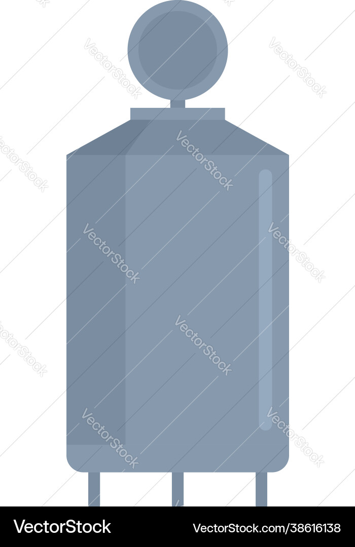 Milk factory cistern icon flat isolated Royalty Free Vector