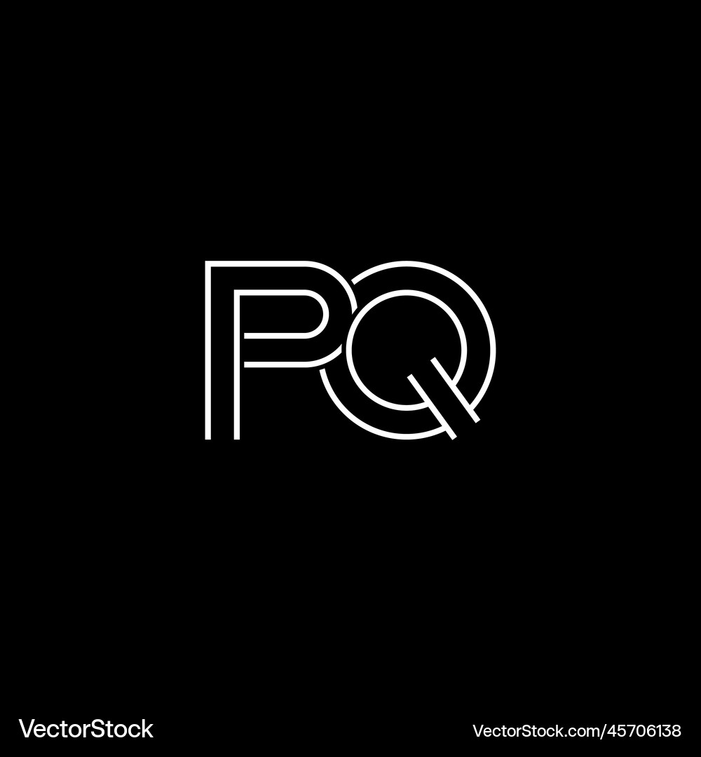 Pq or qp abstract outstanding professional Vector Image