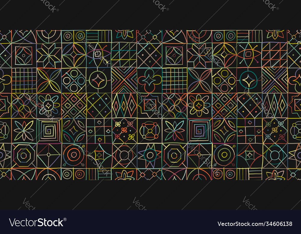 Talavera pattern indian patchwork turkish Vector Image