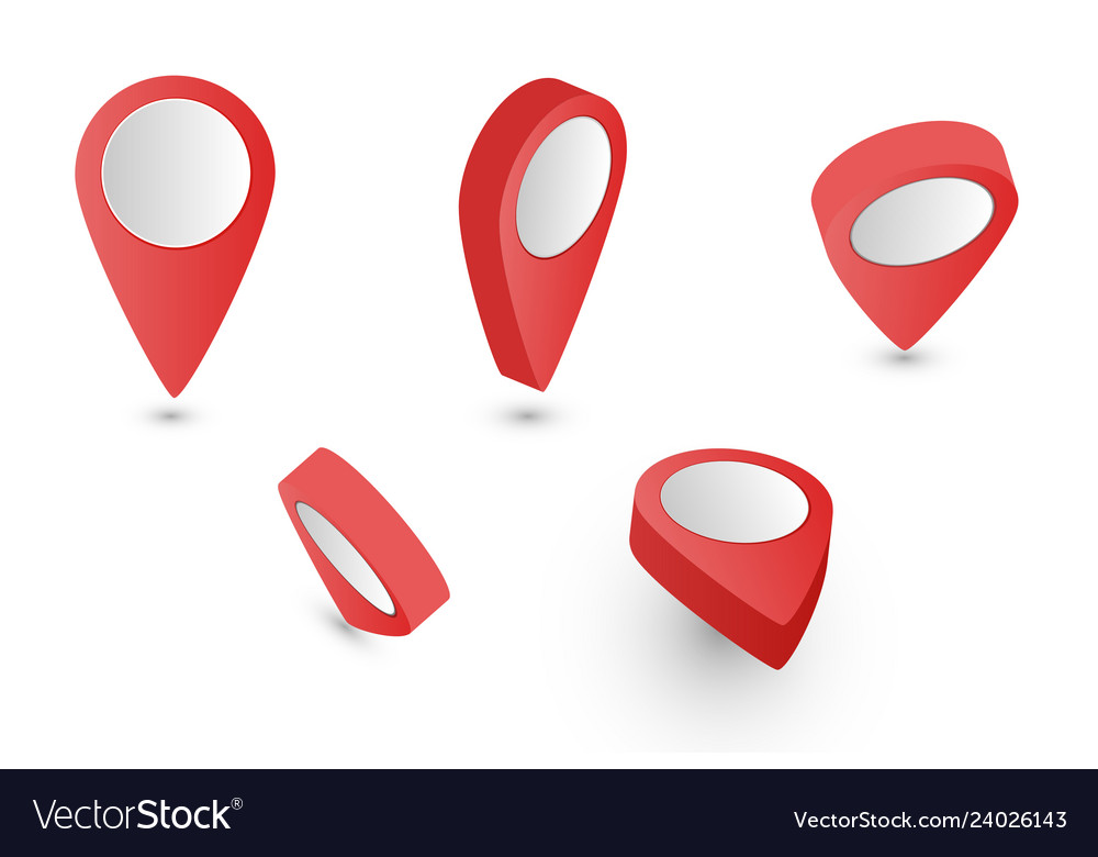 3d pointer red Royalty Free Vector Image - VectorStock