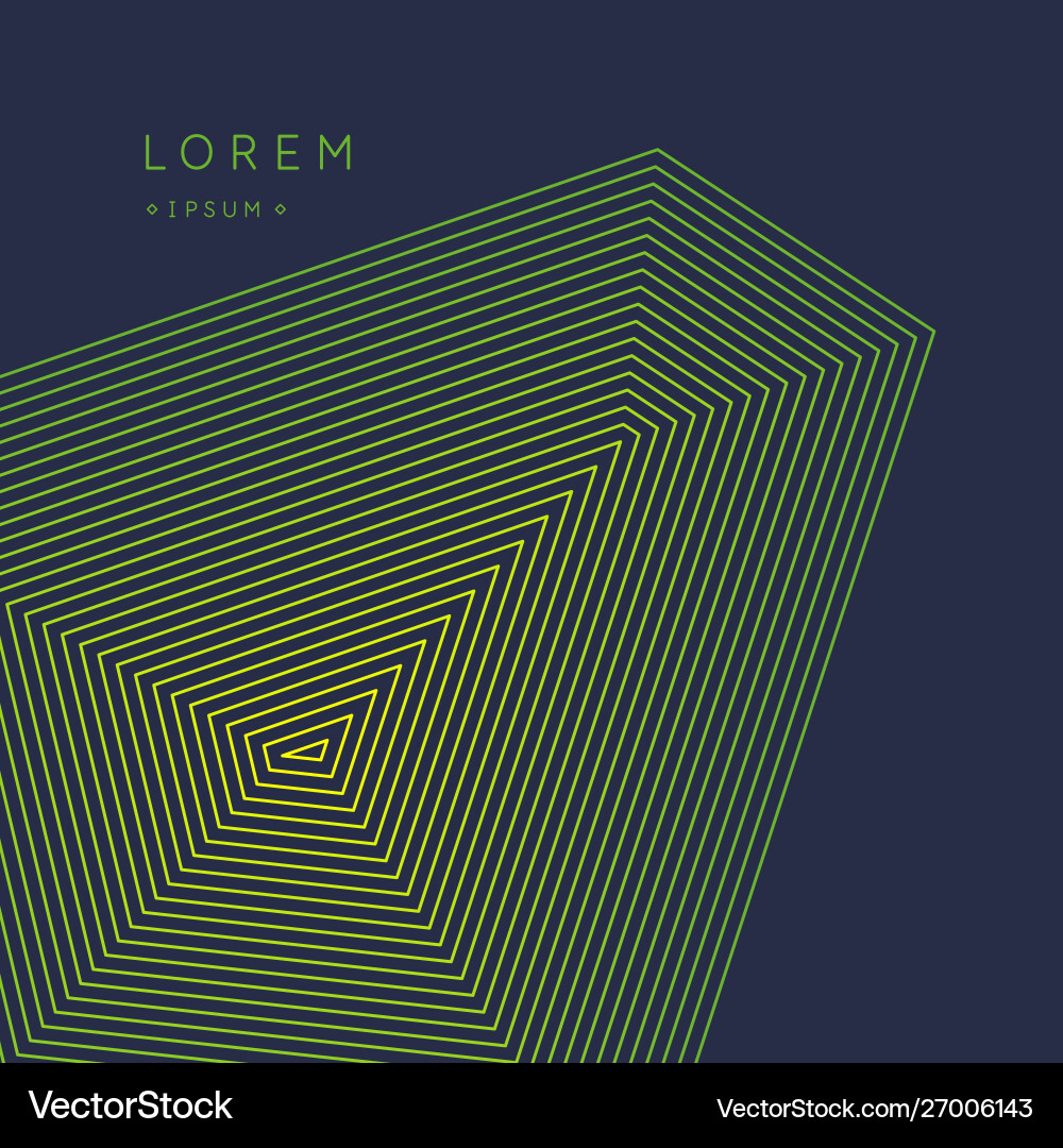 Abstract poster with color lines on a dark Vector Image