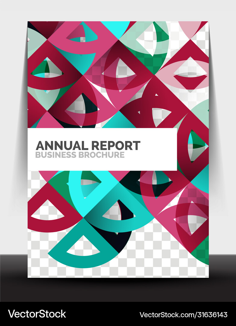Business flyer annual report circle and triangle Vector Image