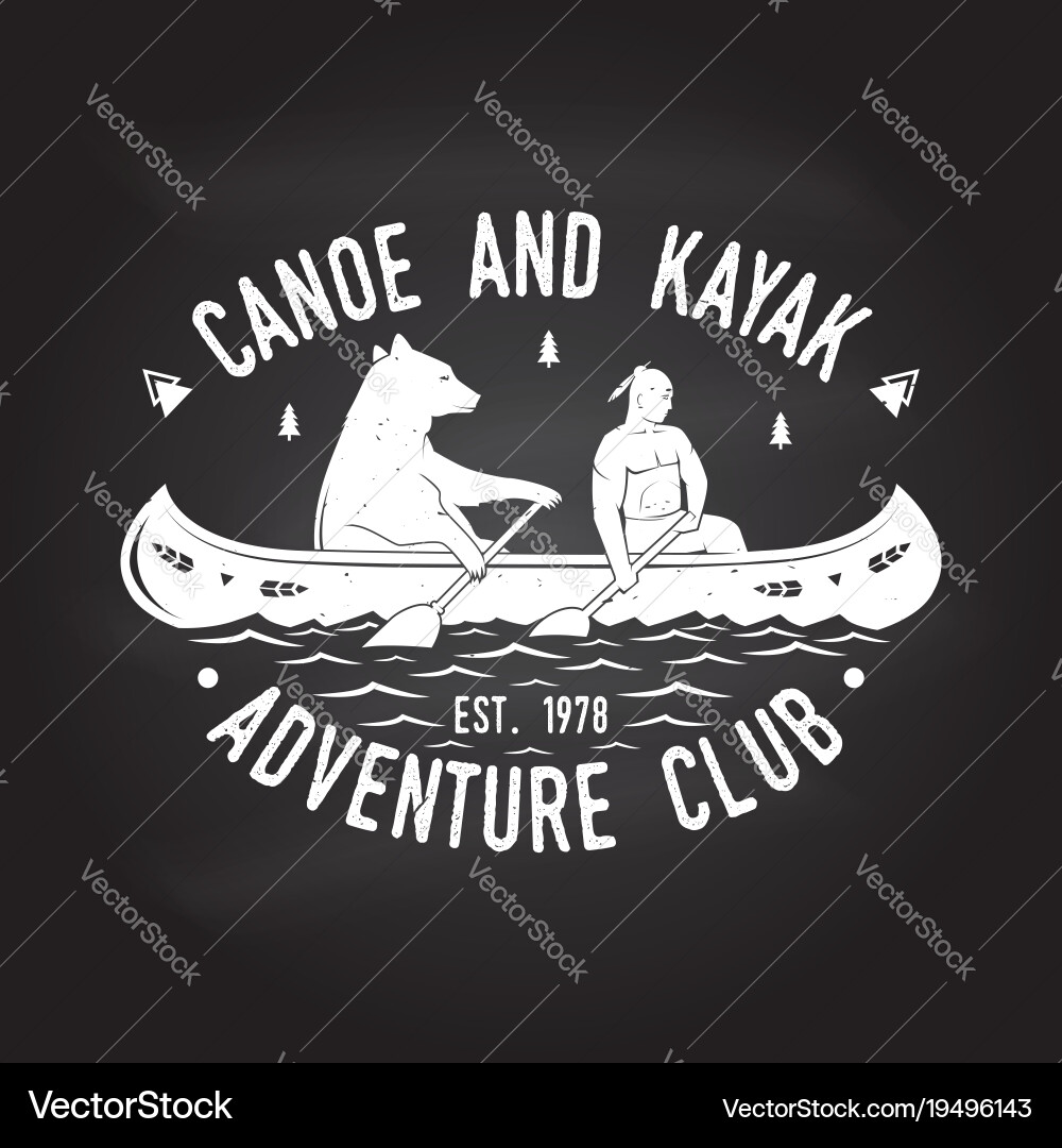 Canoe and kayak club Royalty Free Vector Image