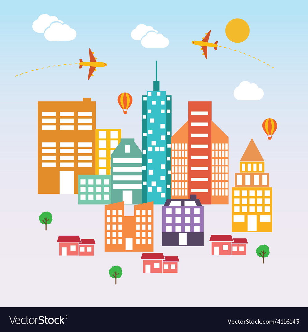 Cityscape Royalty Free Vector Image - VectorStock