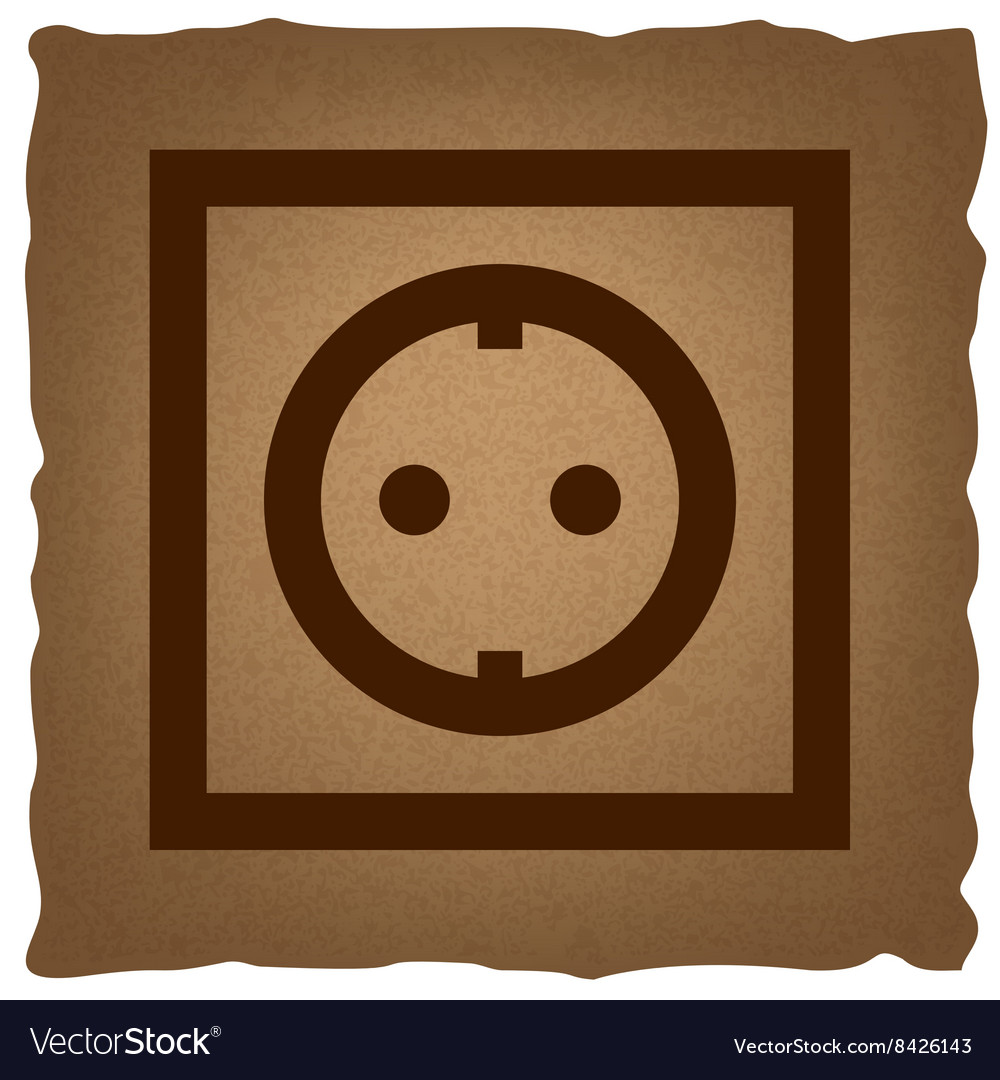 Electrical socket sign Royalty Free Vector Image