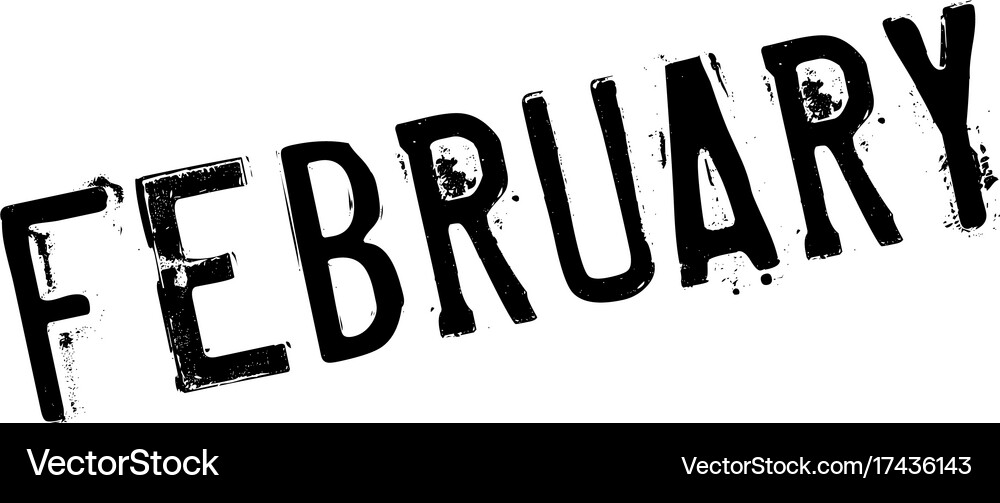 February rubber stamp Royalty Free Vector Image