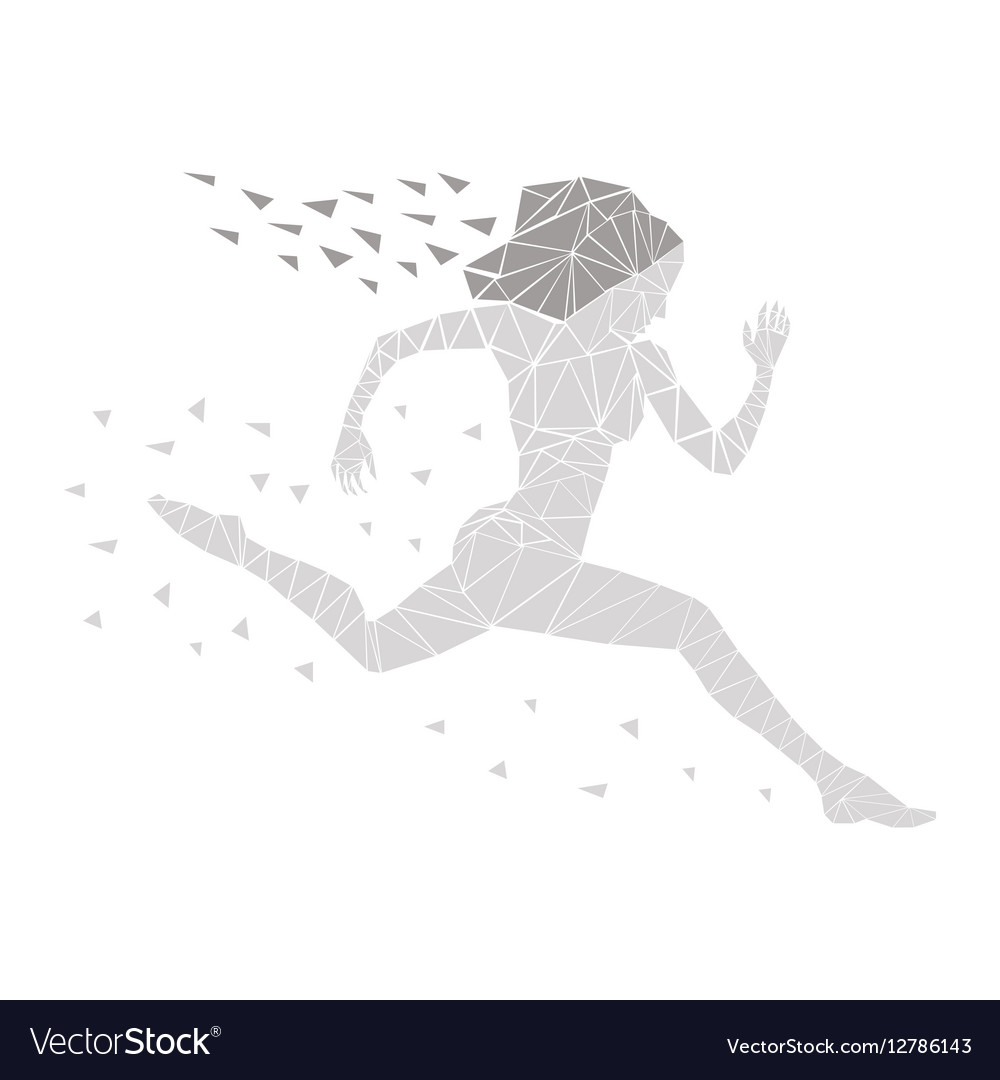 Girl running women Royalty Free Vector Image - VectorStock