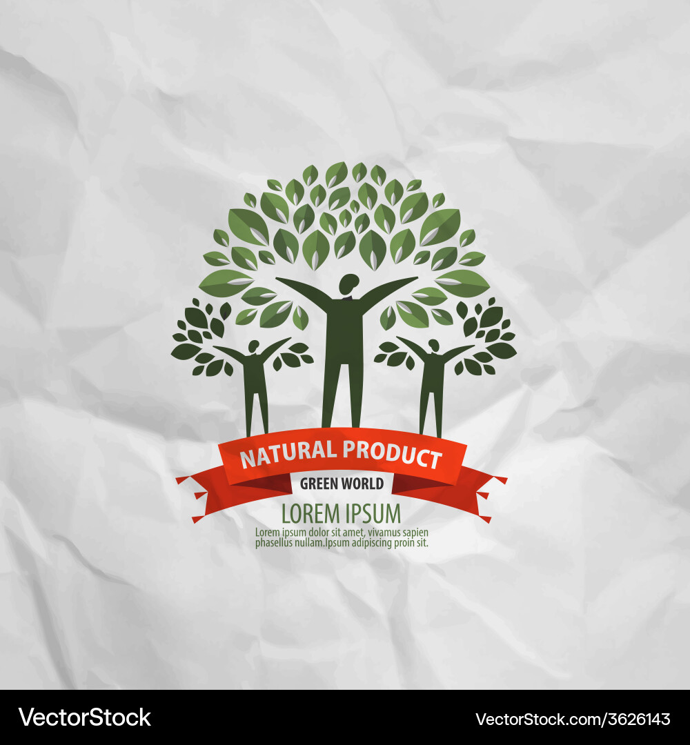 Nature logo design template ecology or bio icon Vector Image