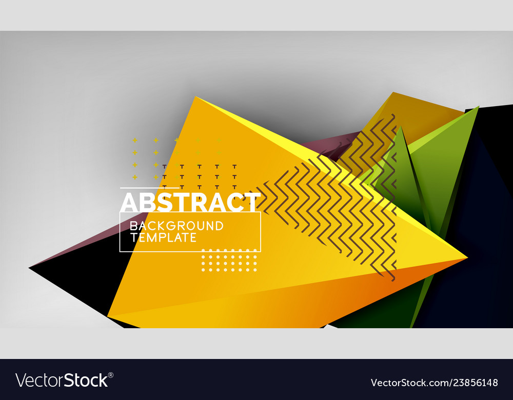 Abstract color triangles geometric background Vector Image
