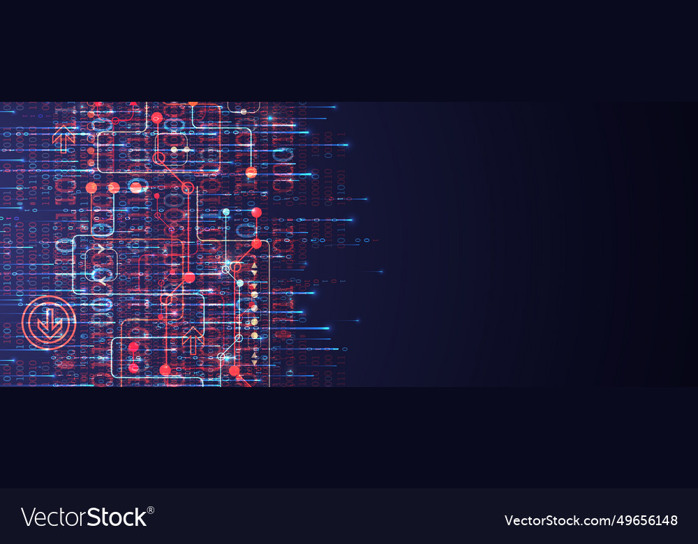 Abstract data gradient color background hand Vector Image