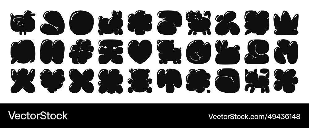 Bubble abstract shapes funky balloon organic Vector Image