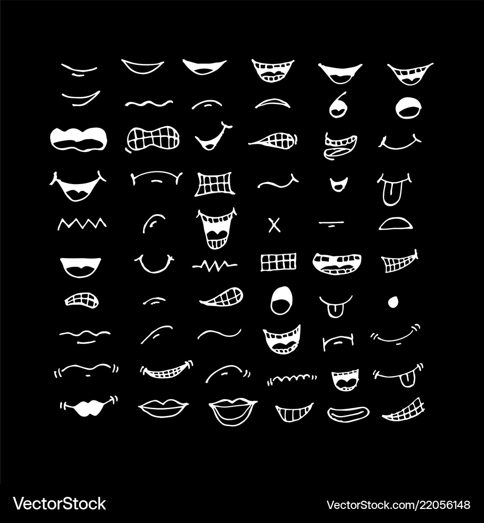 Cartoon mouth icon design Royalty Free Vector Image