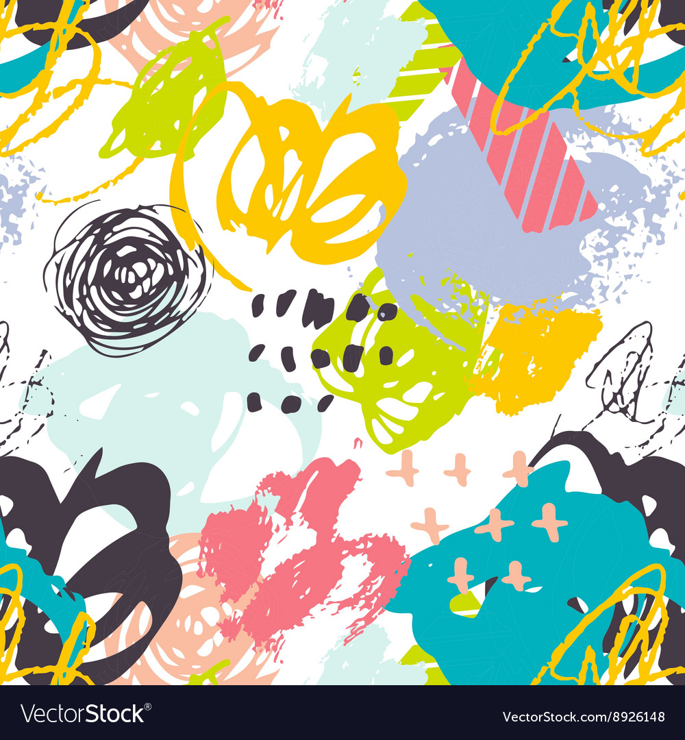 Creative hand drawn background pattern Royalty Free Vector