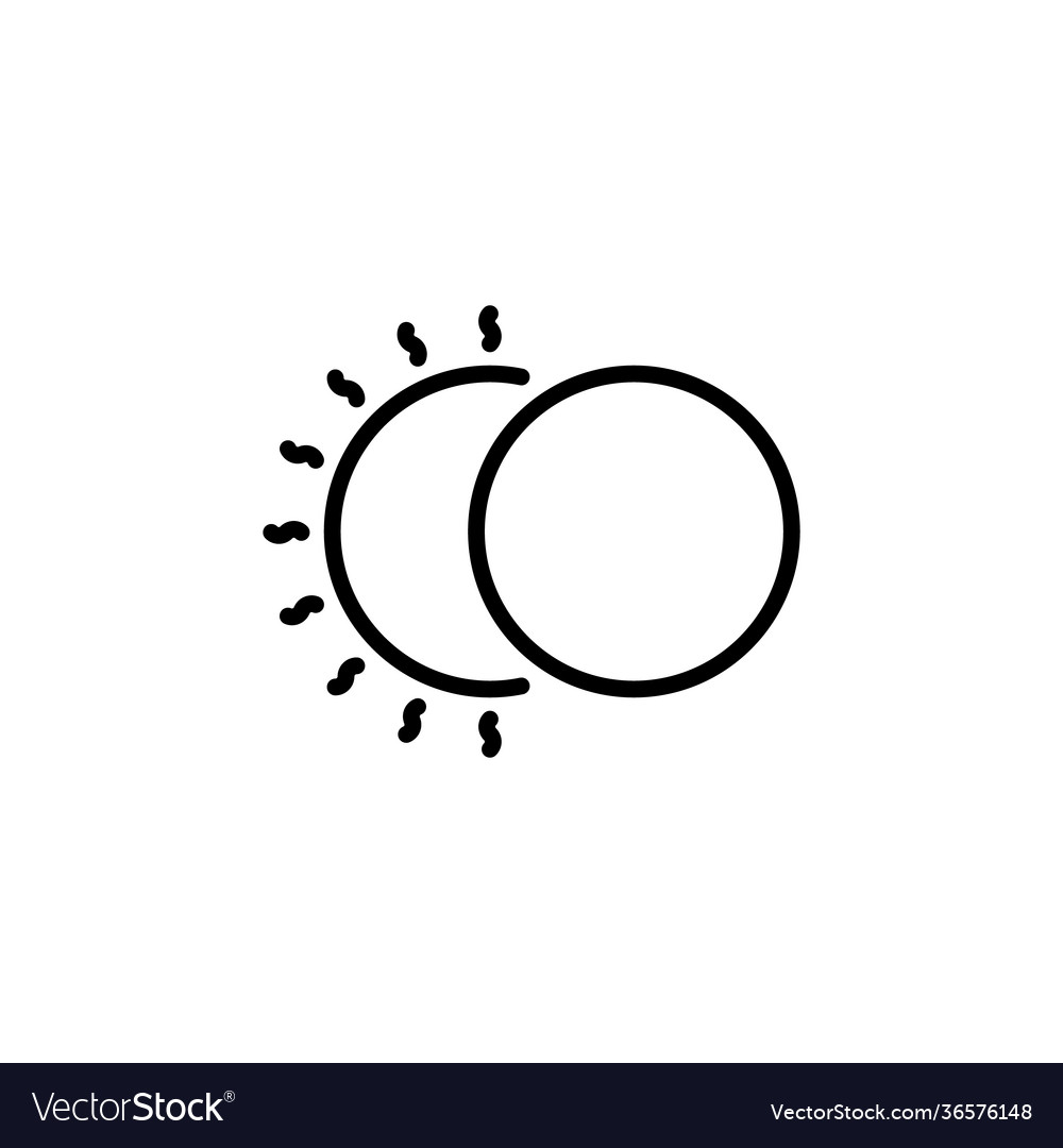 Eclipse icon in logotype Royalty Free Vector Image