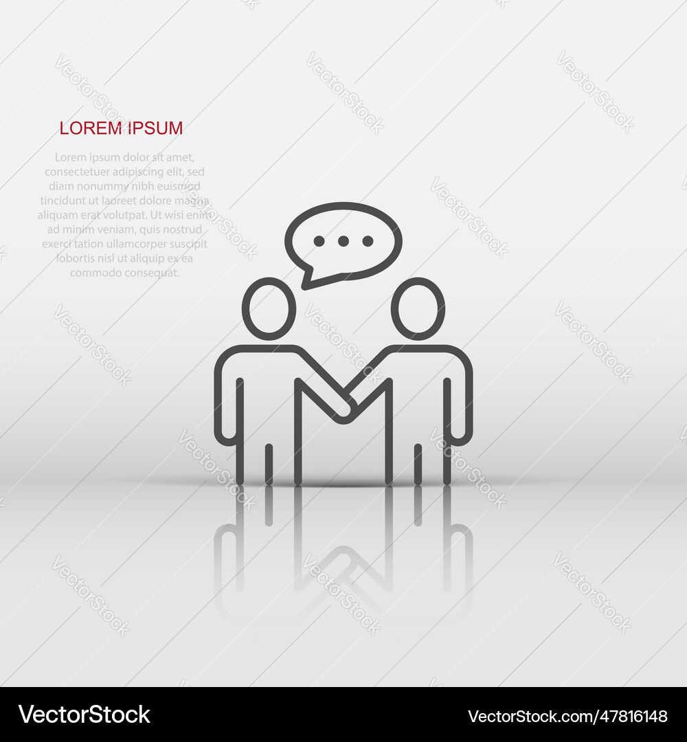 Greetings gesture icon in flat style people Vector Image