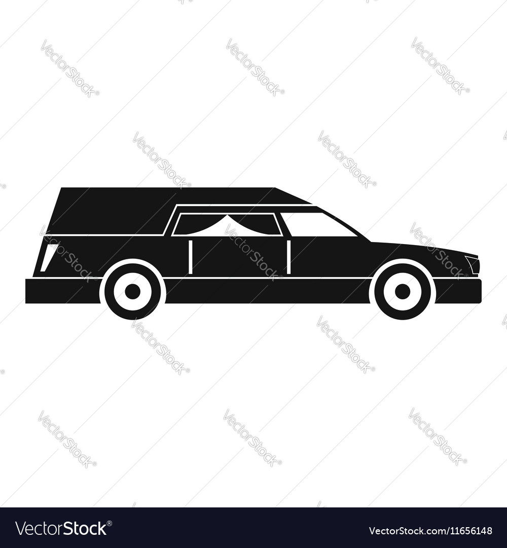 Hearse icon simple style Royalty Free Vector Image Hearse icon simple style Royalty Free Vector Image