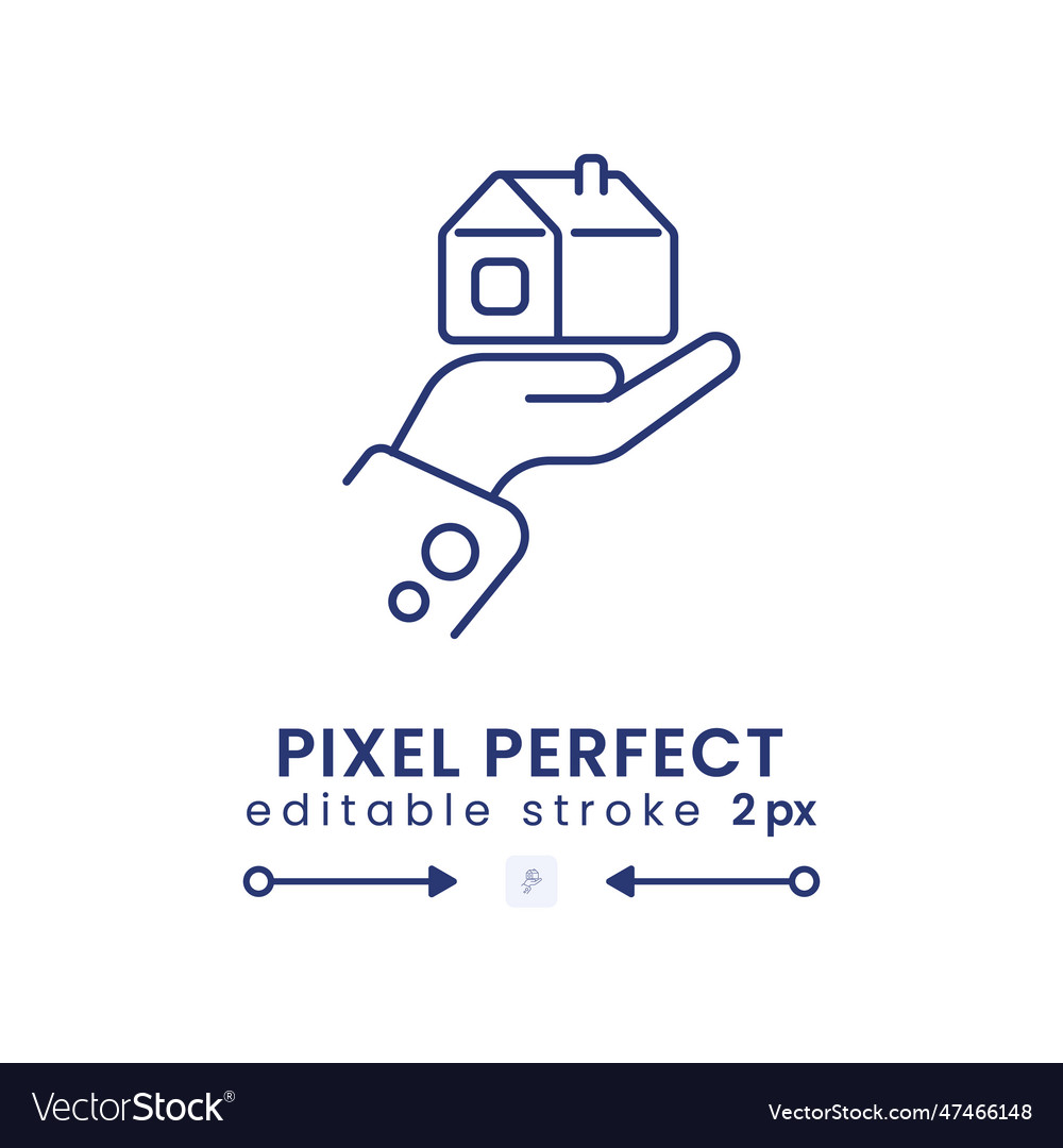 Homeownership linear desktop icon Royalty Free Vector Image Homeownership linear desktop icon Royalty Free Vector Image