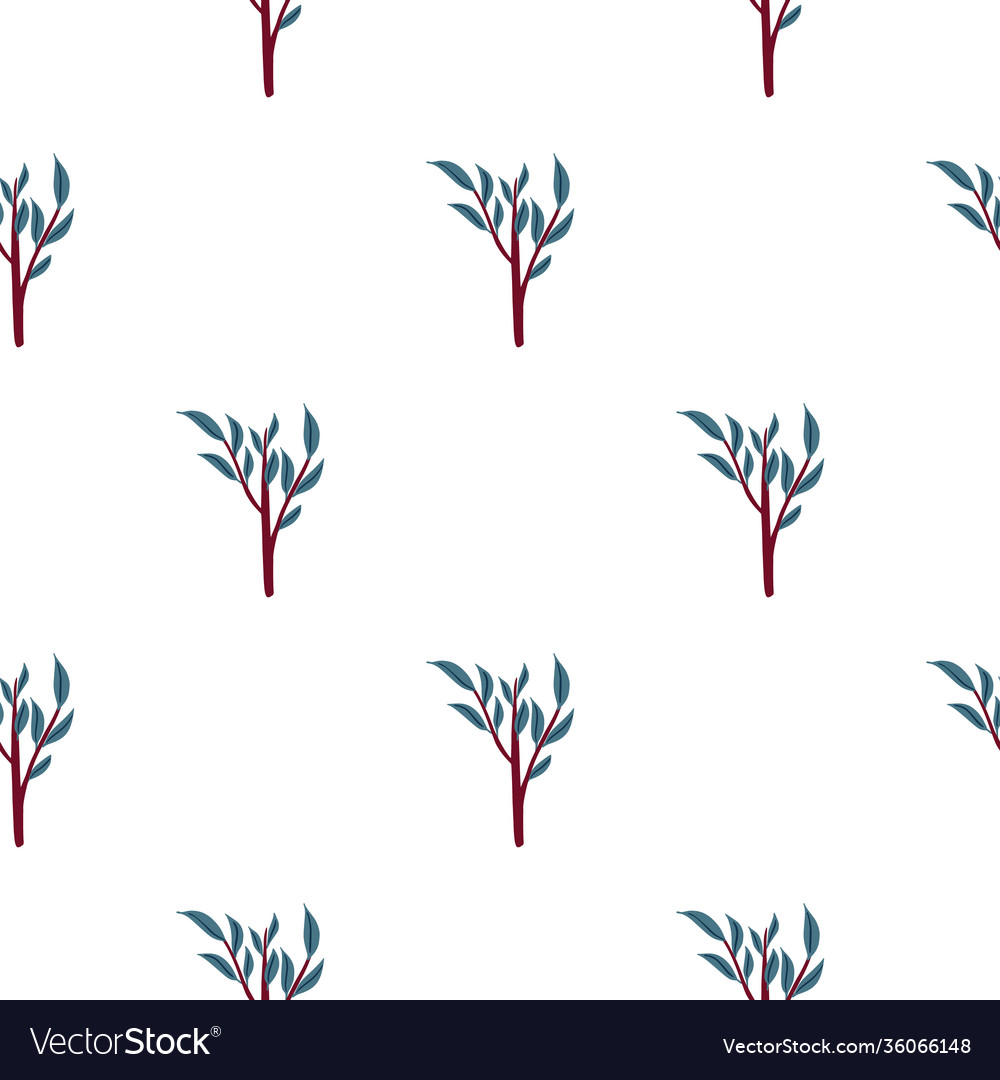 Isolated seamless botanic pattern with green Vector Image